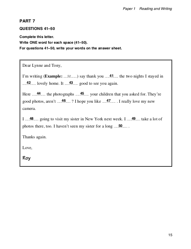 International Education Professional Blog: KET Reading and Writing Guide