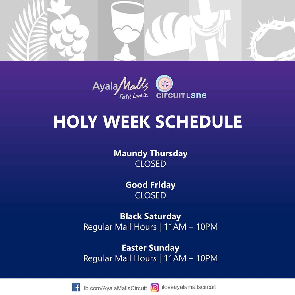 Manila Shopper: Holy Week / Lenten 2017 Schedule of Malls, Supermarkets ...