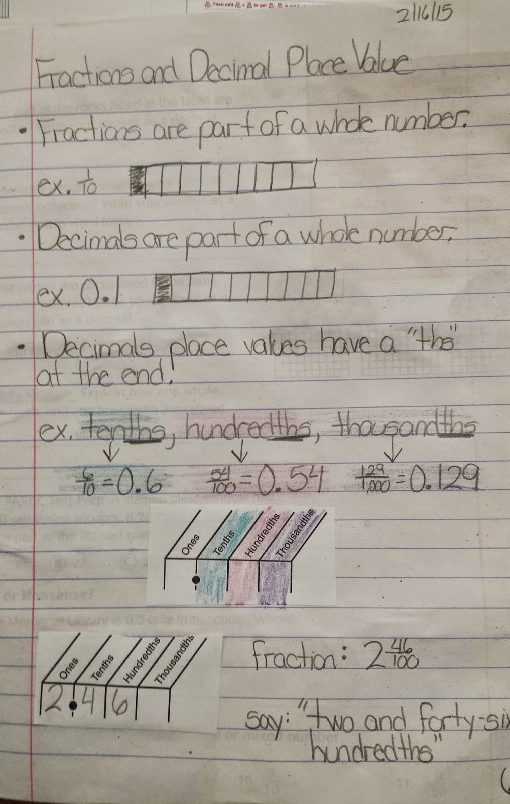 Mrs. Lynch & Mrs. Rodriguez: Chapter 9 Math Notes