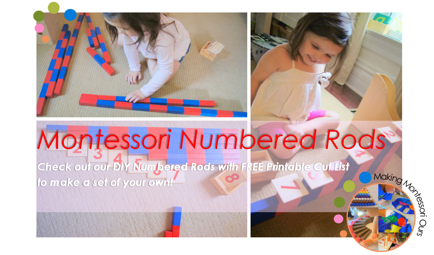 DIY Montessori Numbered Rods & FREE Printable Cut List - "Making ...