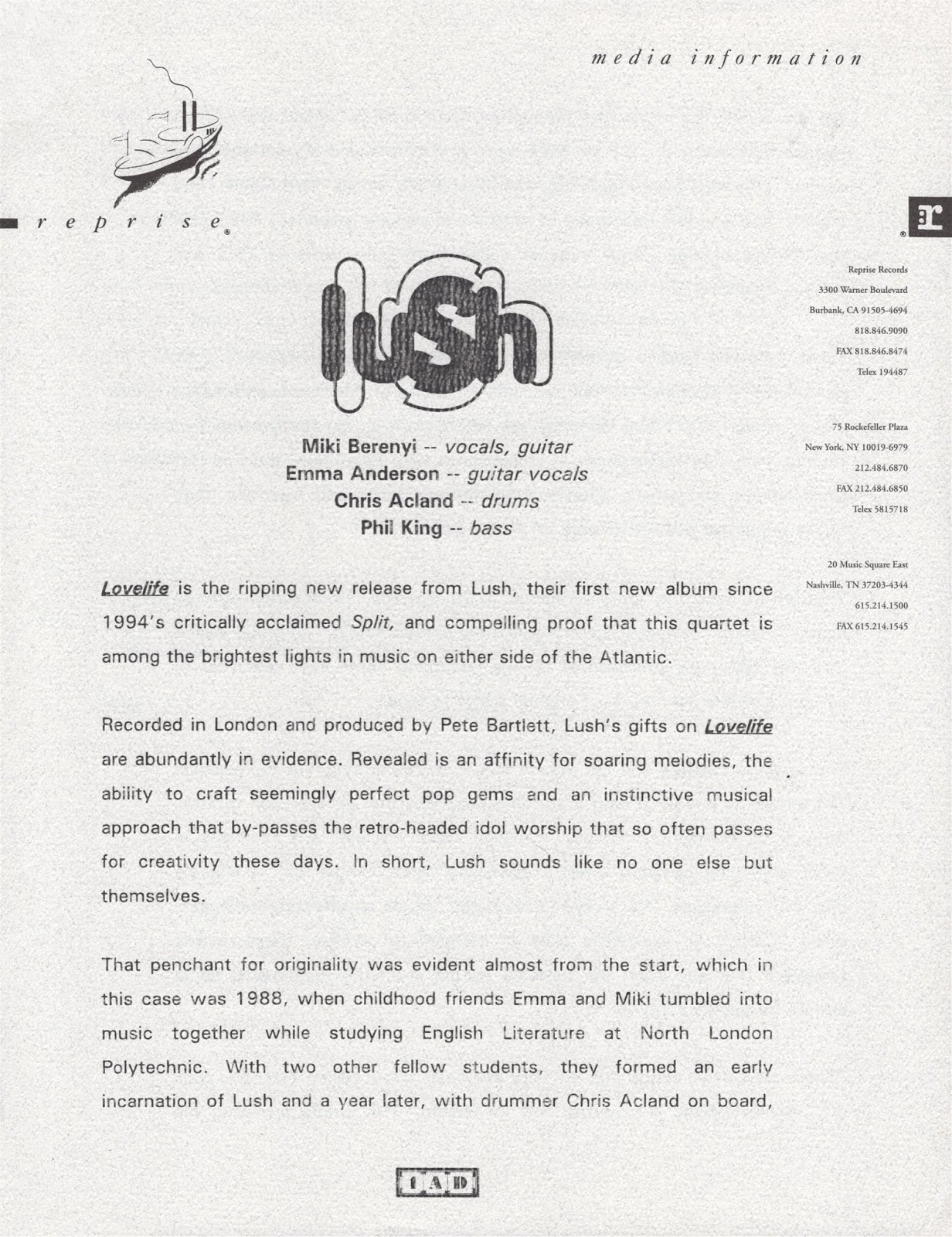 Lansure's Music Paraphernalia: 4AD | LUSH