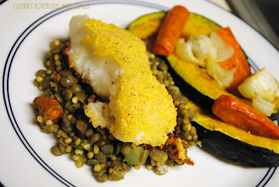 Foodie Reads 2016: Polenta-Crusted Cod with Mango Salsa