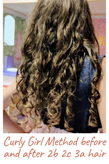 Curly Girl Method before and after 2b 2c 3a hair - Pukrol Satwa