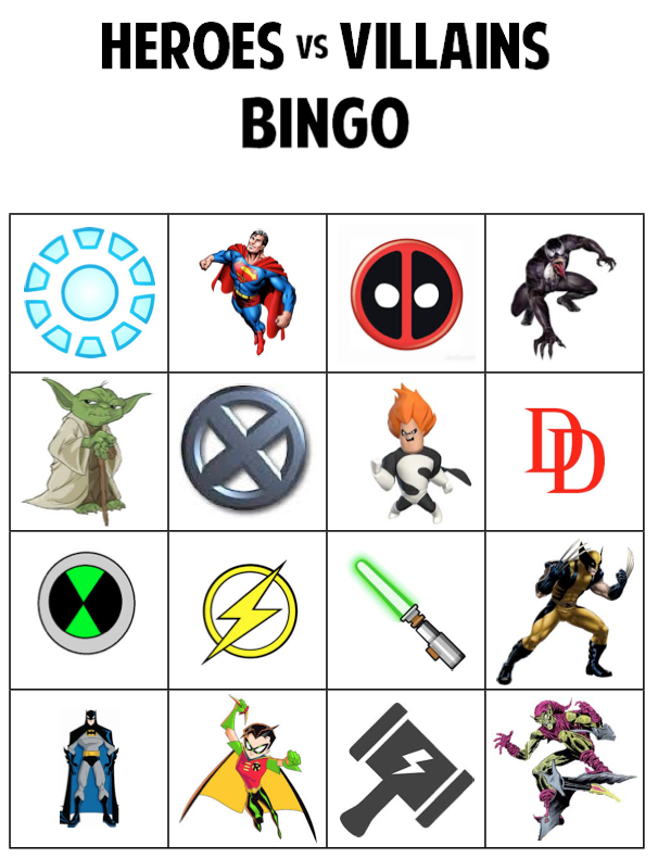 Created Creatively: Heroes vs. Villains party!