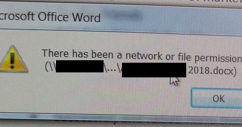 The OptionKey Blog: Redirected Folders and Saving Files Error
