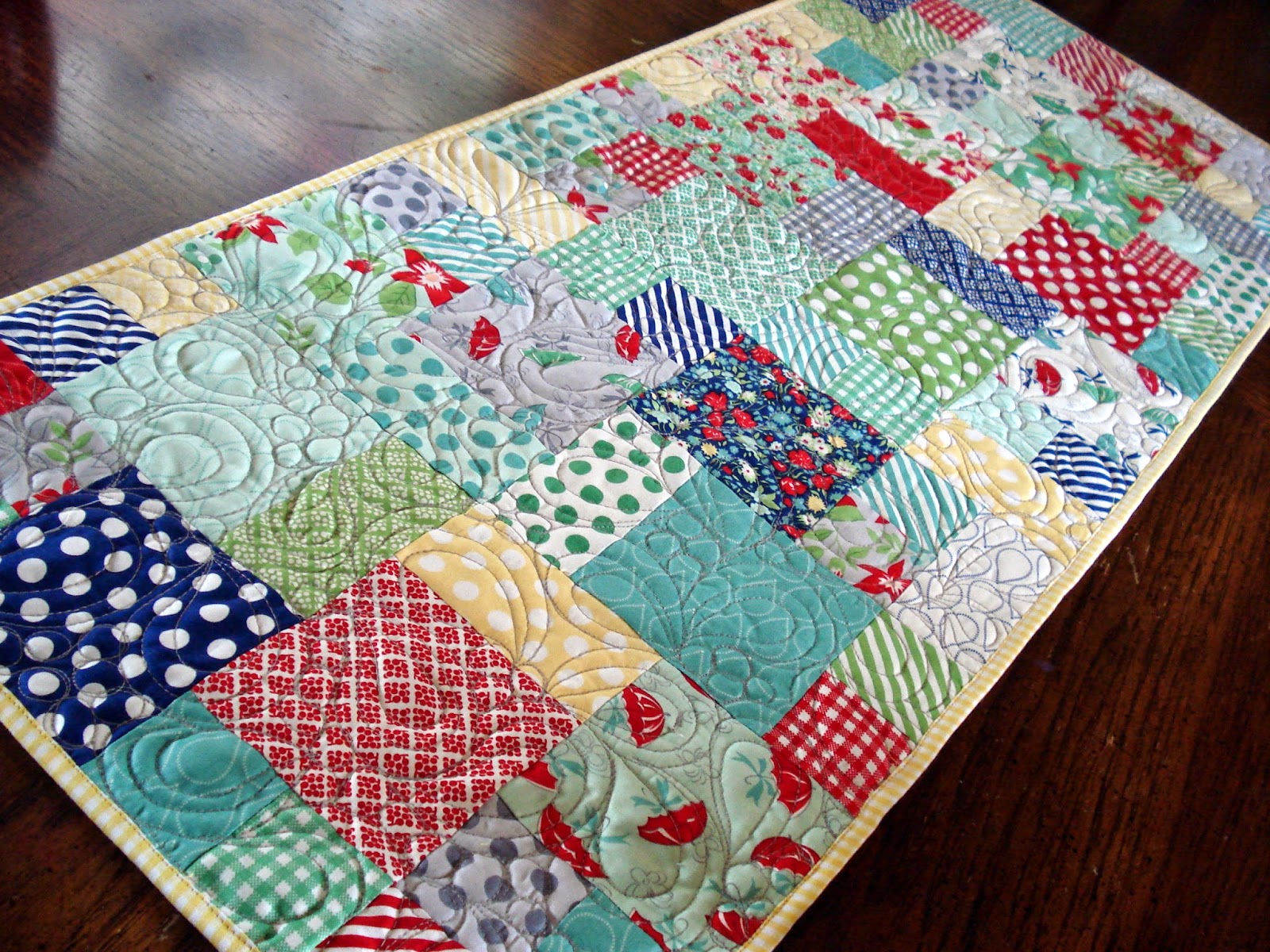 PamelaQuilts: WIP Wednesday - April Showers and Glamping Table Runners
