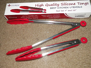 mygreatfinds: Vivree Set Of Two High Quality Silicone Tongs Review