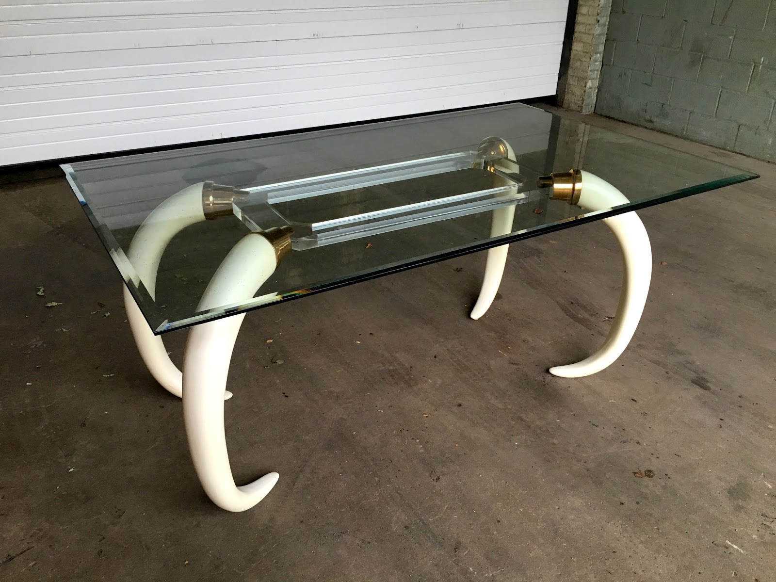 Hermans Steel Garage: Faux Elephant Tusk Dining Table or Desk