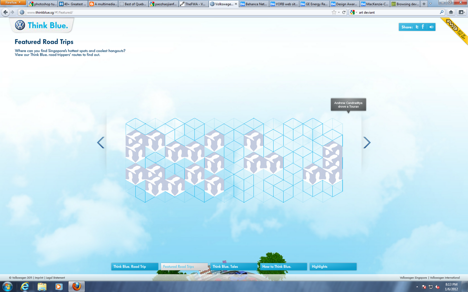 A multimedia's Life: 4 Screenshots on beautiful websites with analysis.