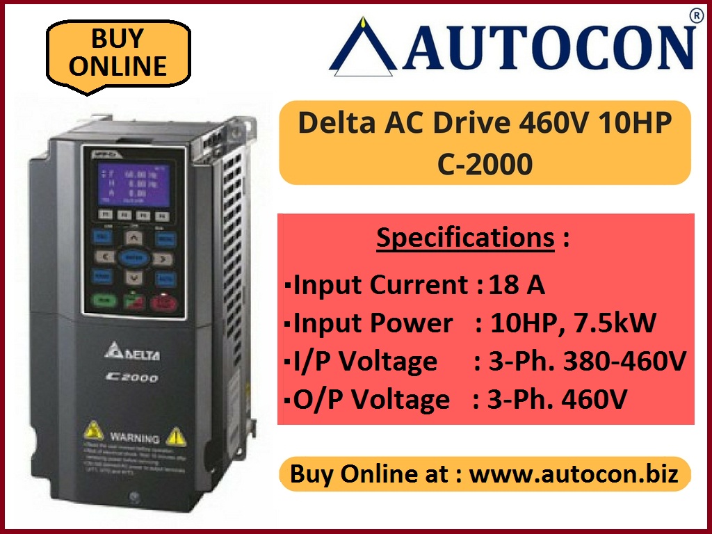 Delta AC Drive 460V 10HP C-2000