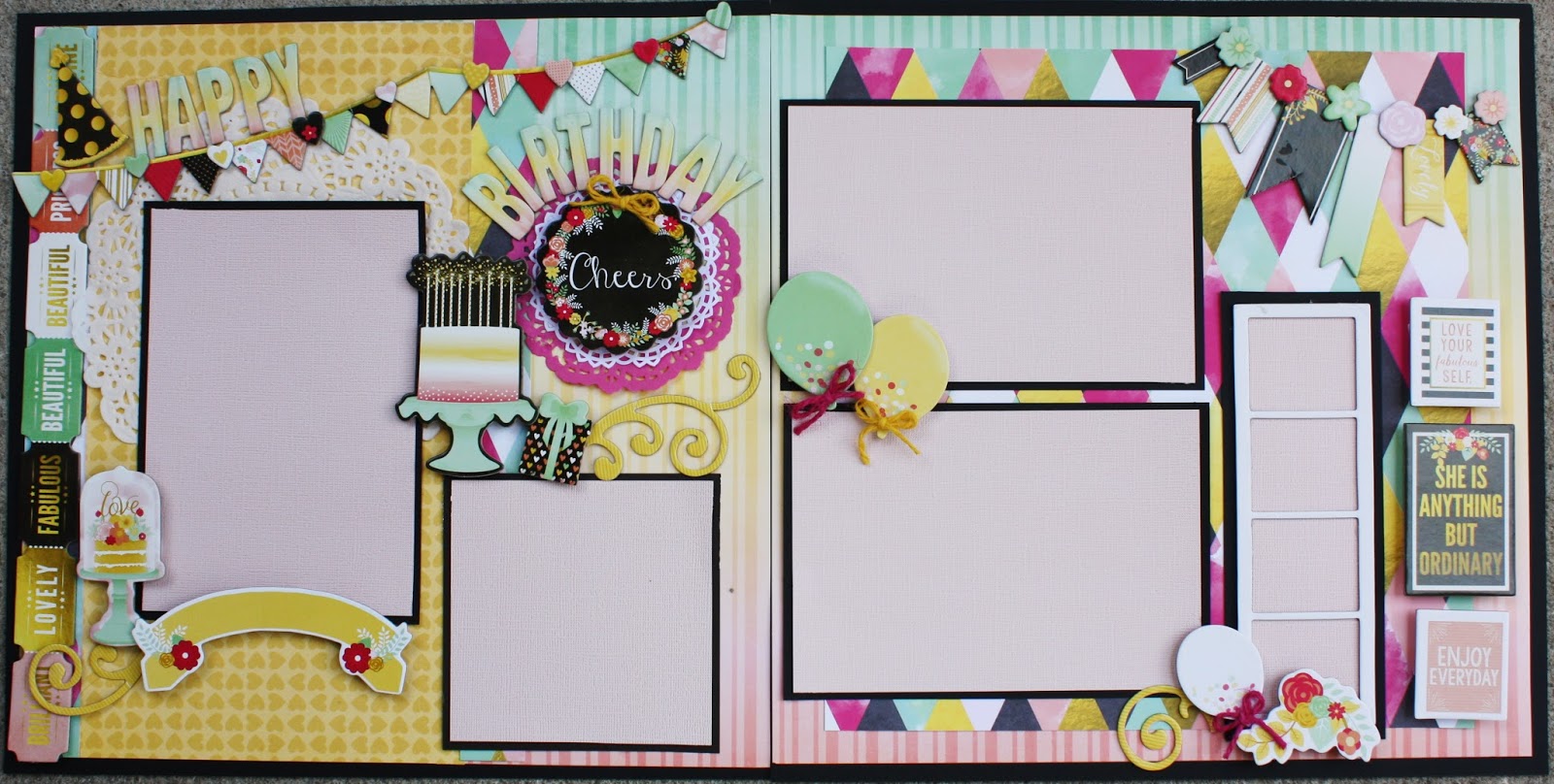 AMAZING GRACE Paper Crafts: Happy Birthday Layout