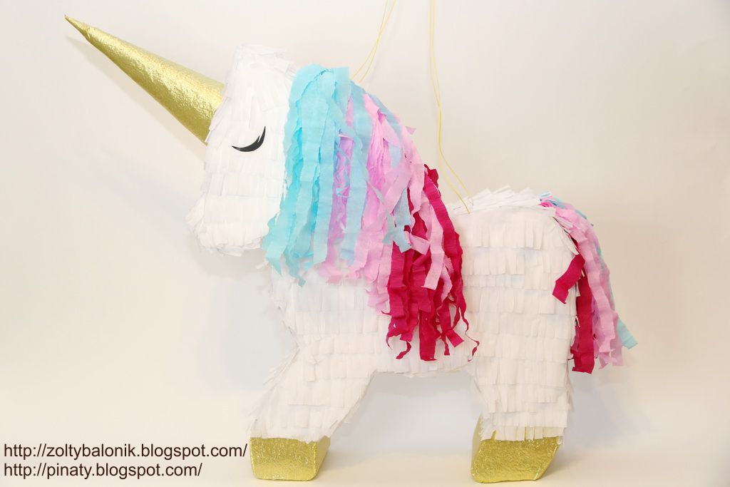 Żółty balonik: Jednorożec - Żółty balonik - piniata