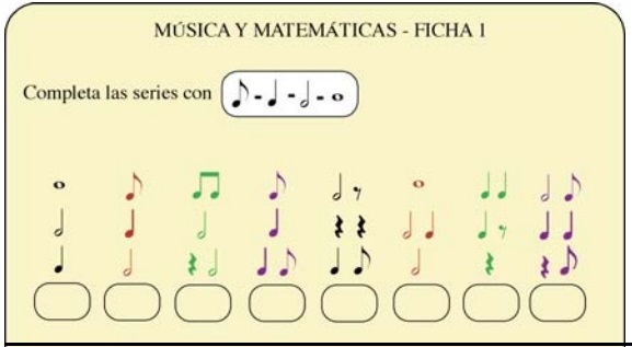 4º Primaria Matemáticas: SERIE LÓGICA CON LAS FIGURAS MUSICALES