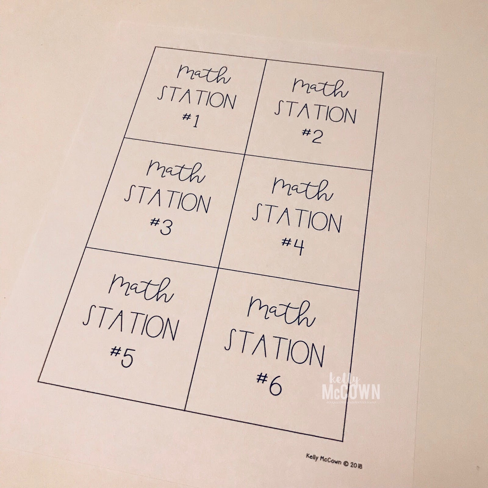 Kelly McCown: Math Station Labels for Bins