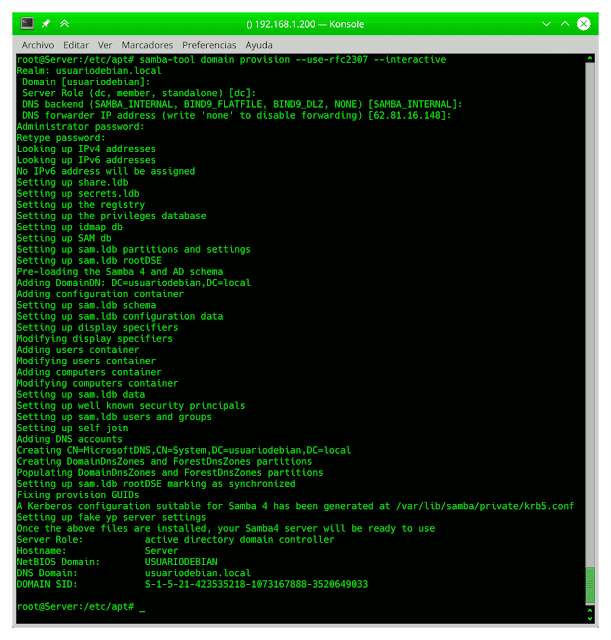 UsuarioDebian: Samba 4 como Controlador de Dominios AD DC en Debian 9