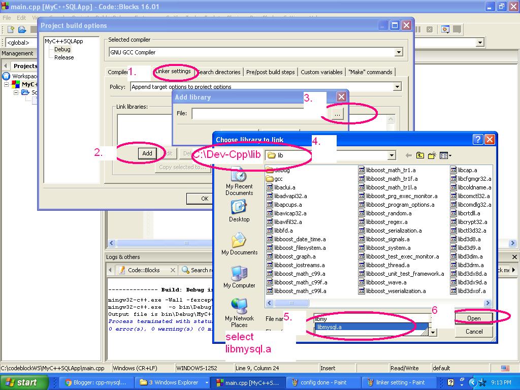 Cpp Mysql Database Connectivity Using Code Blocks With Sample Project Cpp Mysql Database