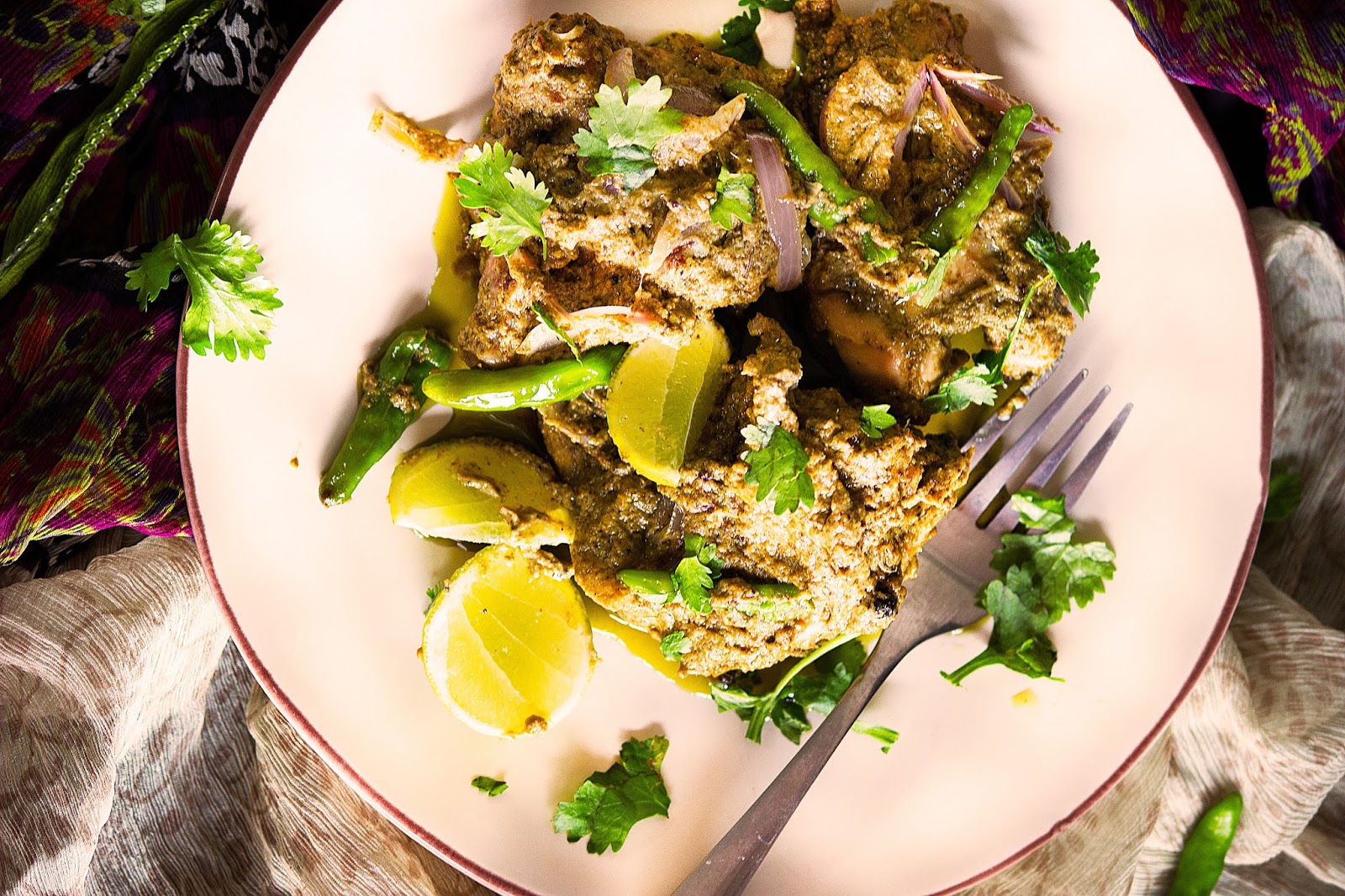 Dhone Pata Mangsho / Dhania Chicken / Coriander Chicken Curry