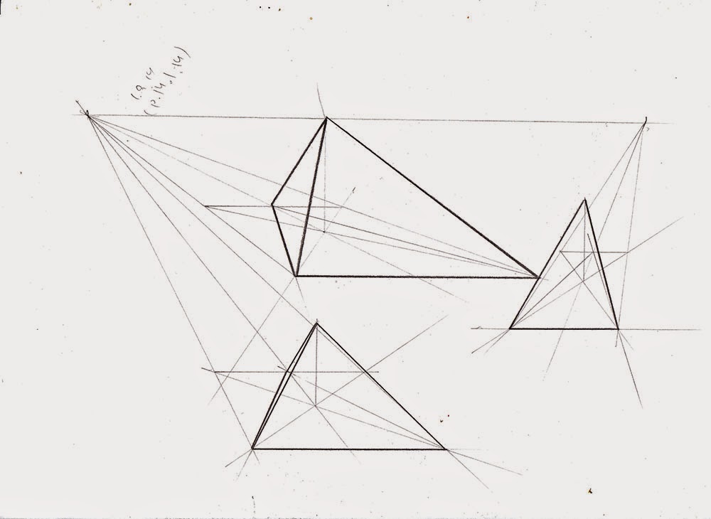 Weekly : Doodles and tuts: How to draw a Pyramid in 1 point and 2 point ...