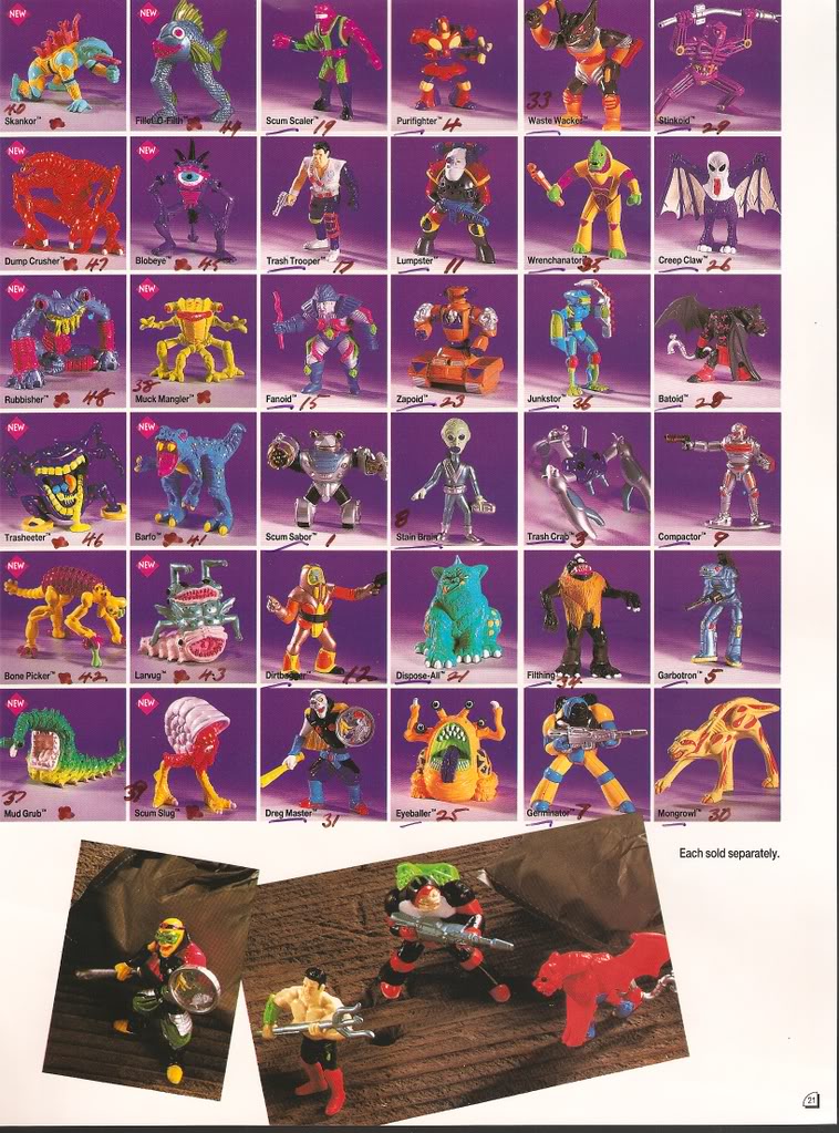 Toys from the Past: #98 TRASH BAG BUNCH – WAVE 1 FIGURES 25 to 36 (1991)