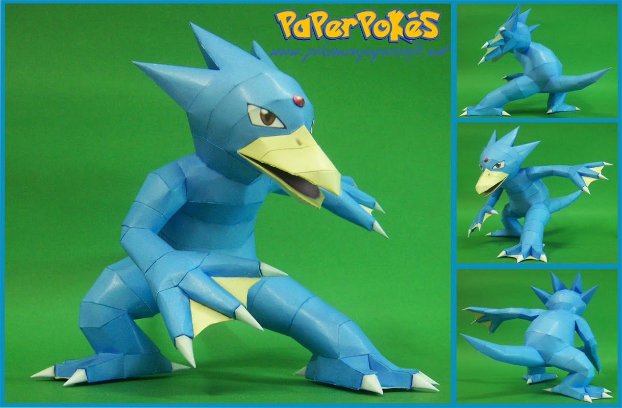 Papercraft Pokemon Golduck - Papercraft4u | Free Papercrafts, Paper ...
