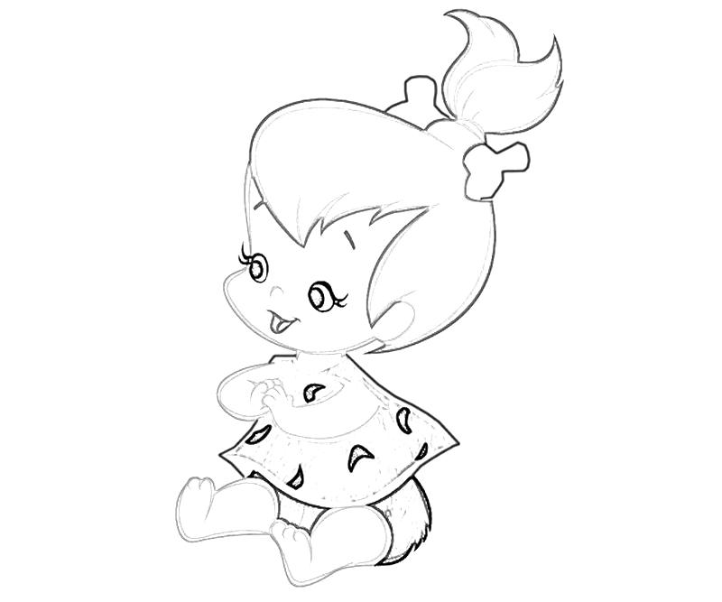 Pebbles Flintstones Coloring Pages
