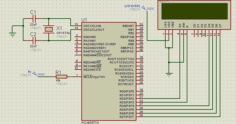 Microcontroller: Interfacing LCD with PIC 16F877A Microcontroller