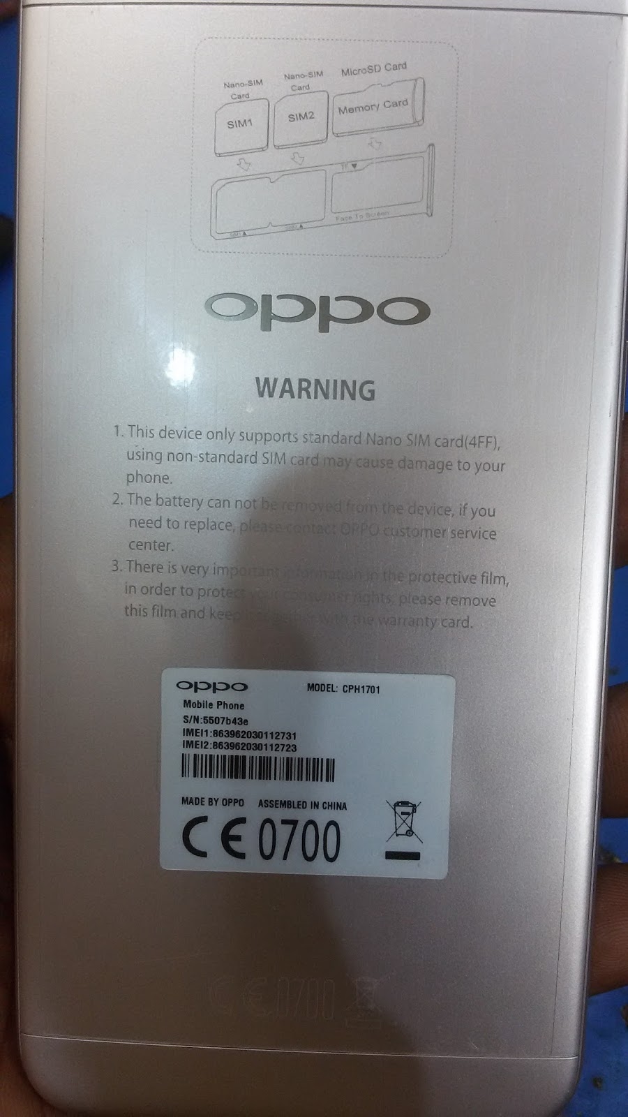 OPPO CPH1701 QUALCOMM FIRMWARE 100% TESTED BY GSM_SH@RIF - Sharif ...