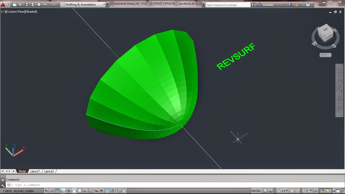 Processos de Computação: Aula de Desenho Técnico em CAD - Parábola