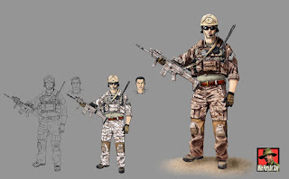 Mike Perry Art. Com: Navy Seal Character