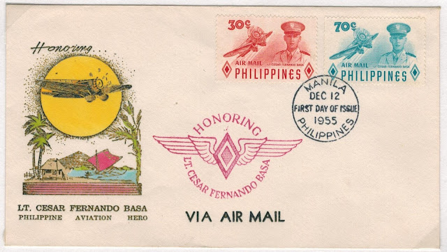 Philippine Republic Stamps : 1955 Lt. César Fernando Basa