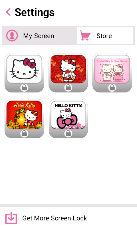 I love Kawaii: Hello Kitty Screen Lock