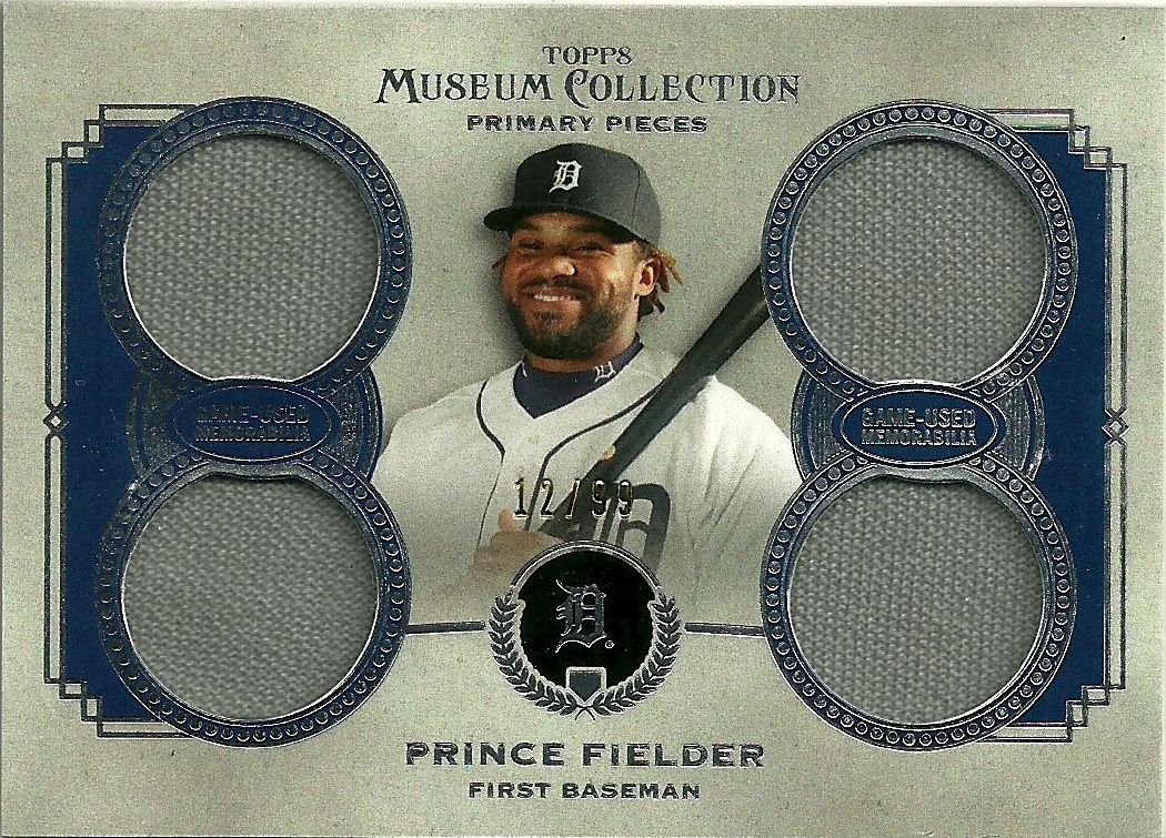 The Snorting Bull: 2013 Topps Museum Collection Prince Fielder Quad Jersey