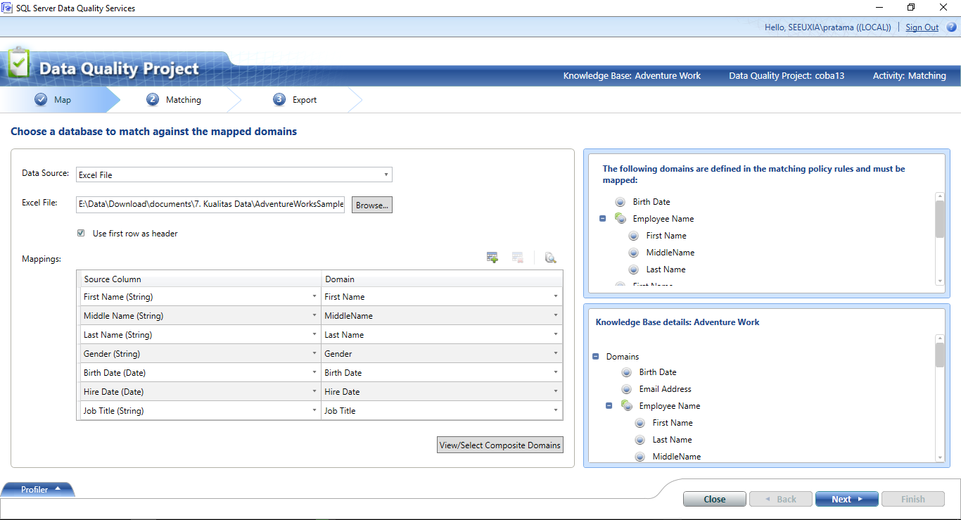 Tutorial DQS untuk Data Cleansing dan Matching Policy