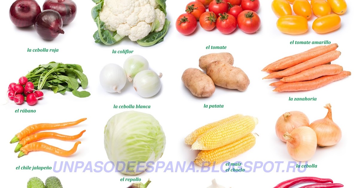 В шаге от Испании: Vocabulario: las verduras en español