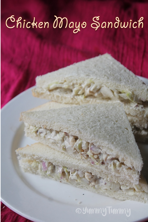 Chicken Mayonnaise Sandwich | Chicken Mayo Sandwich Recipe