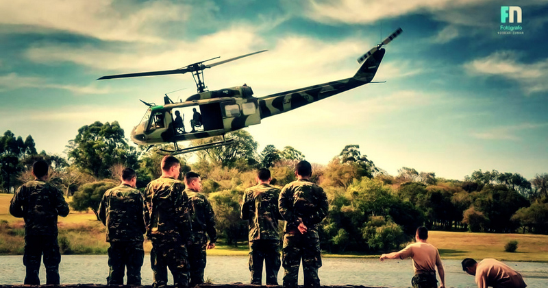 desarrollo defensa y tecnologia belica: Apoyo de Aviación de Ejército a ejercicios en el monte