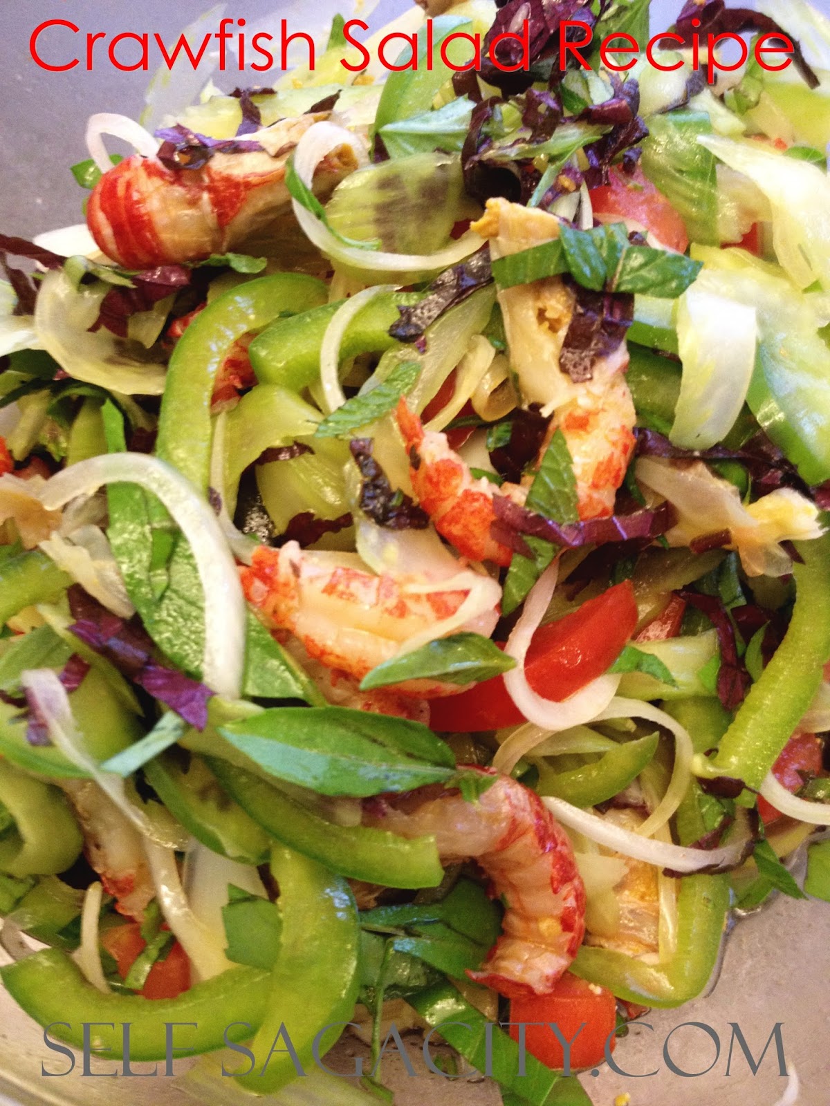 Boiled Crawfish Organic Salad Herb Recipe