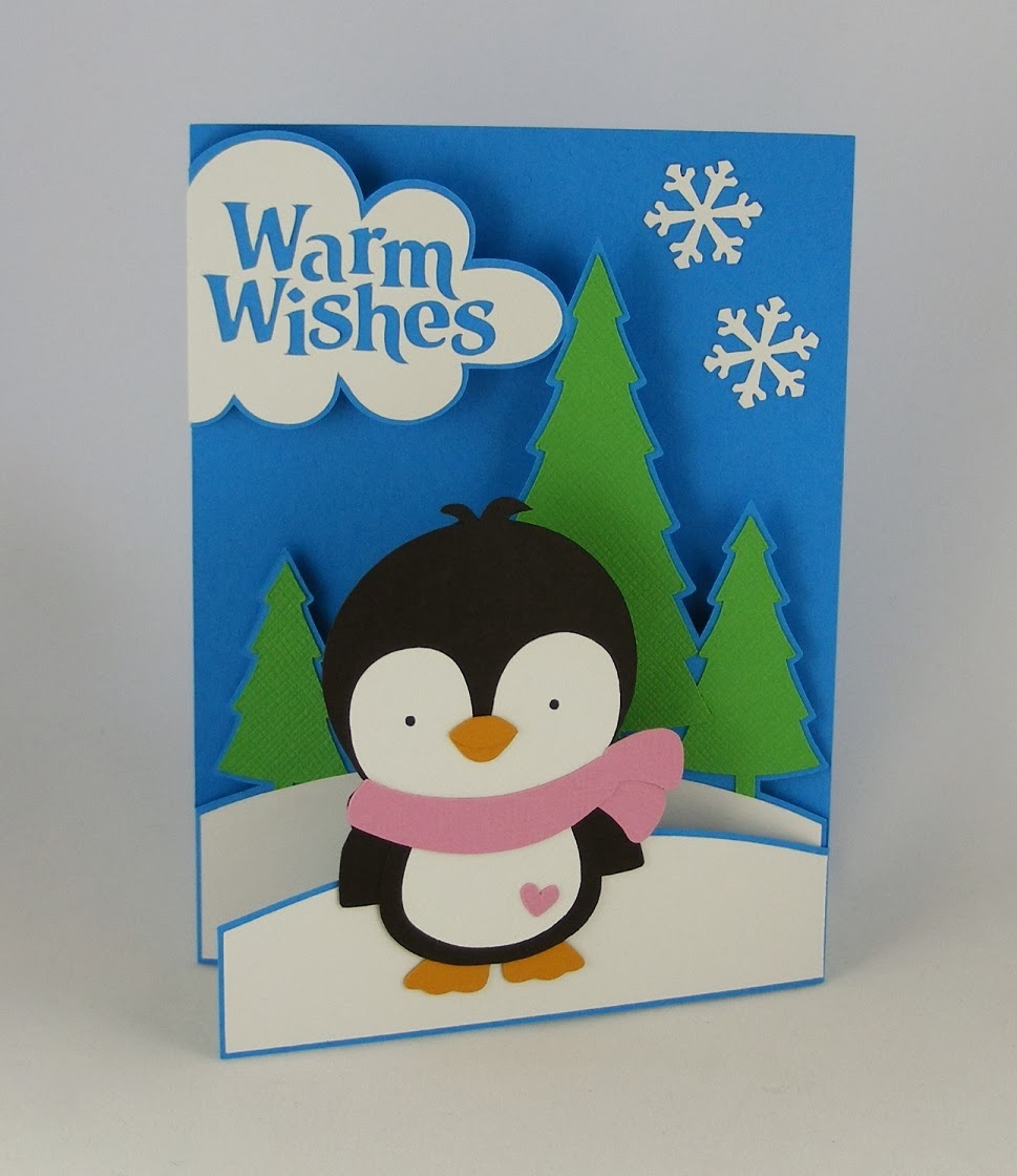 Dee's Cards : Penguin trifold card