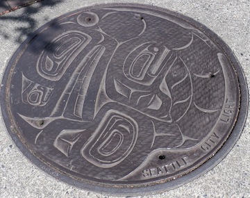 Walking Seattle Neighborhoods: Manhole Cover Art