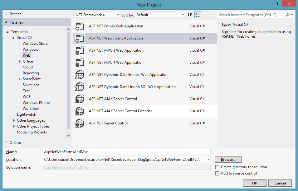 Asp.net Web Forms y Asp.net MVC trabajando juntos - Xurxo Developer