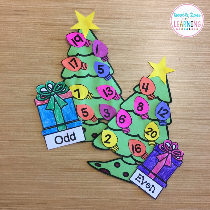 Winter and Christmas Math Crafts for First Grade! - Double Dose of Learning