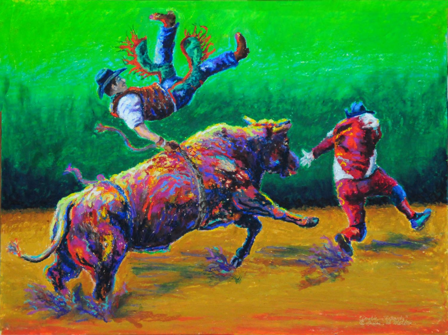 Louise Mellon's Art: Rodeo paintings