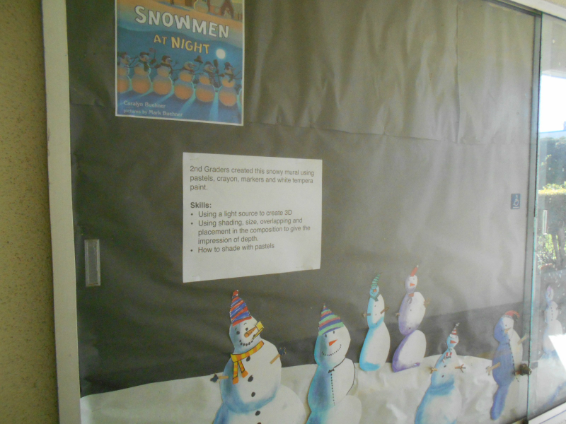 Fine Lines: Pastel Snow People Mural