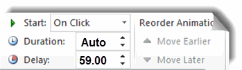 Luc's PowerPoint blog: Extend animation delay timing past 60 seconds