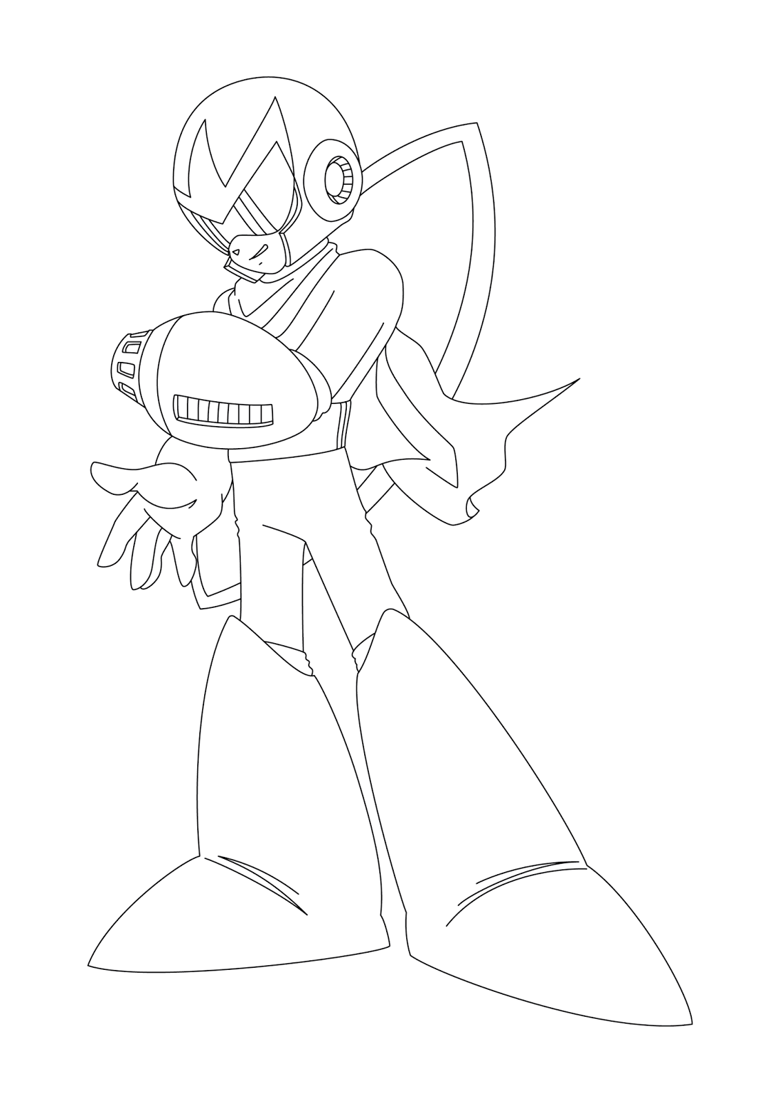 Protoman Coloring Coloring Pages