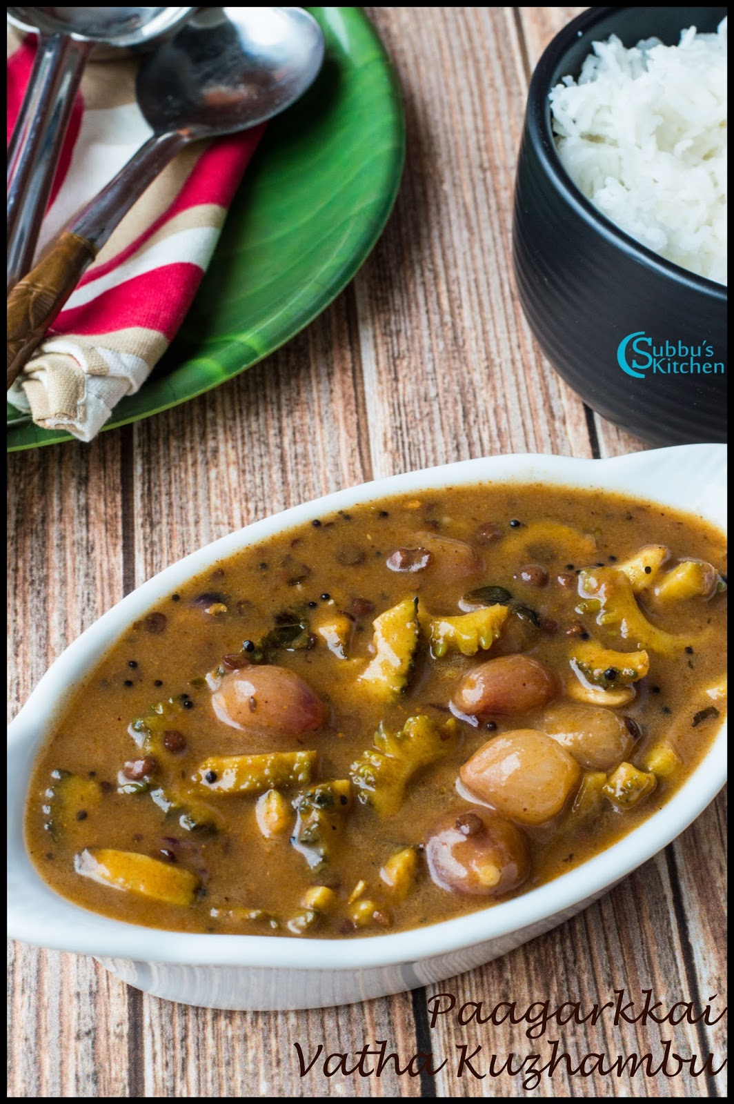 Bitter gourd Vatha Kuzhambu Recipe (Pagarkkai Vatha Kuzhambu) - Subbus ...