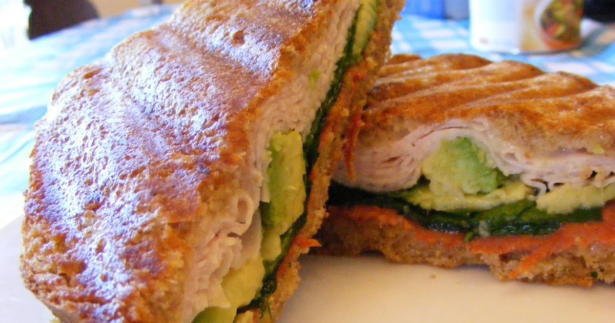 Turkey & Avocado Panini on Onion Bread
