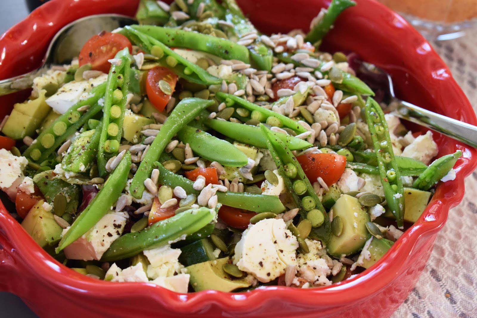 Smaskelismaskens: Sallad med salladsost och apelsindressing