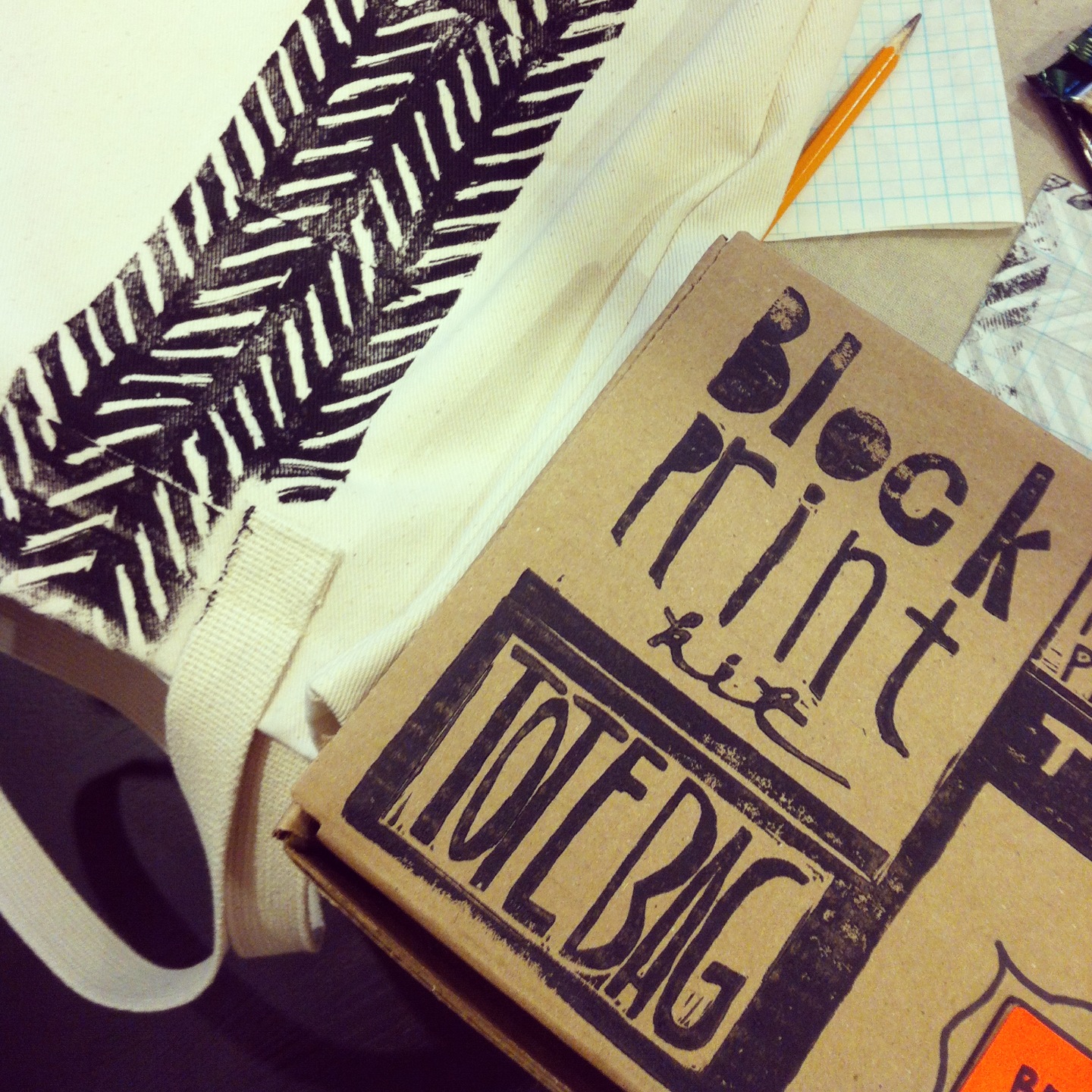 Just B: B Printed: DIY Block printed tote bag