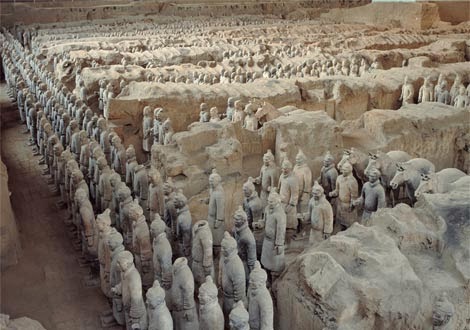 The Terracotta Army of China or The Great Pyramid of Giza in Egypt ...